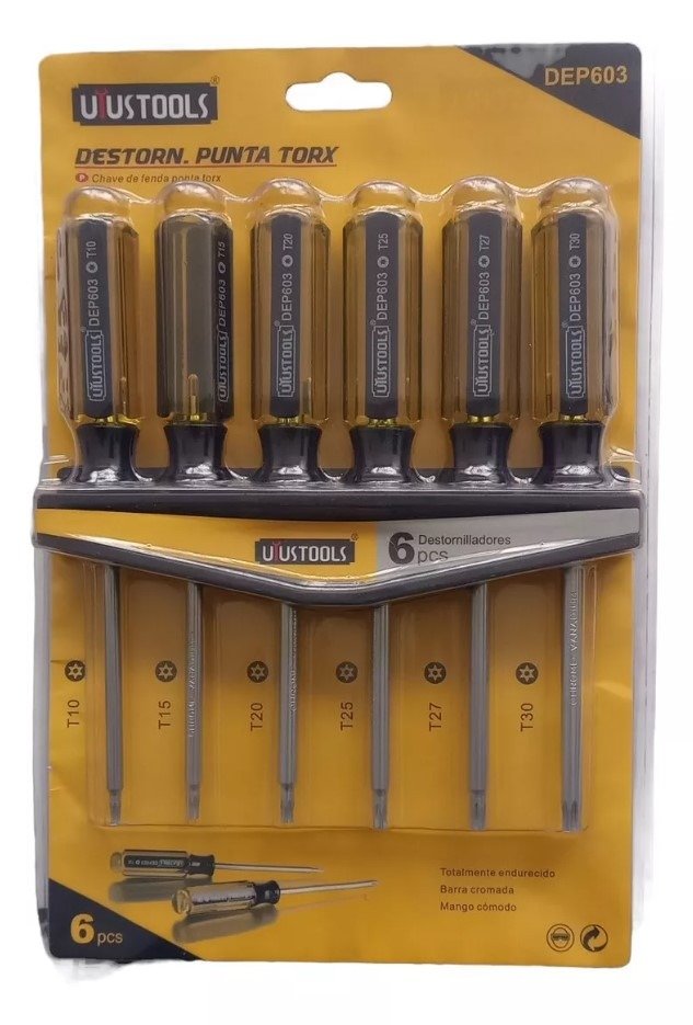 Destornilladores Torx T10-T30 6 Piezas DEP603 UYUSTOOLS | Ferretería ...